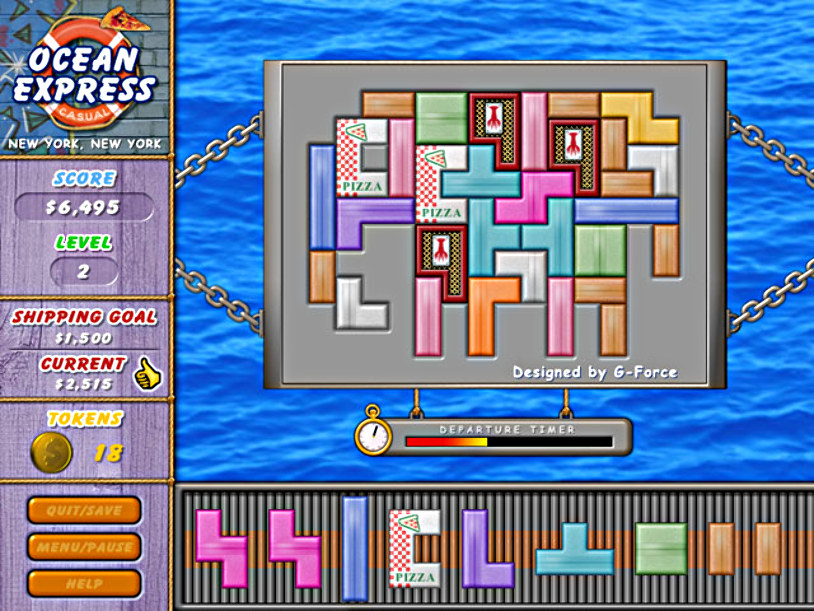 Ocean Express - Pack puzzle pieces perfectly in this popular free game