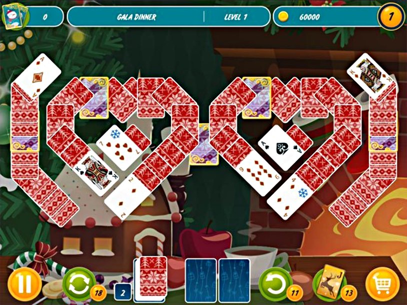 Solitaire Christmas - Match 2 Cards - Match 2 cards over 120 levels to ...