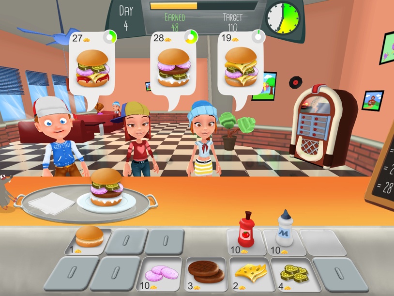 Burger Rush - Assemble the ingredients to make the greatest burger ever